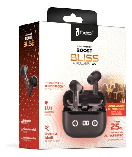 Auriculares Foxbox Boost Bliss Negro